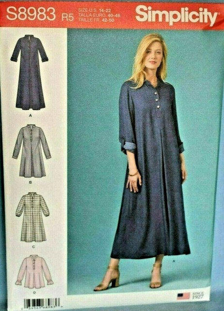 Simplicity Pattern 8983 Dresses Misses Sizes 14 16 18 20 22 Uncut for ...