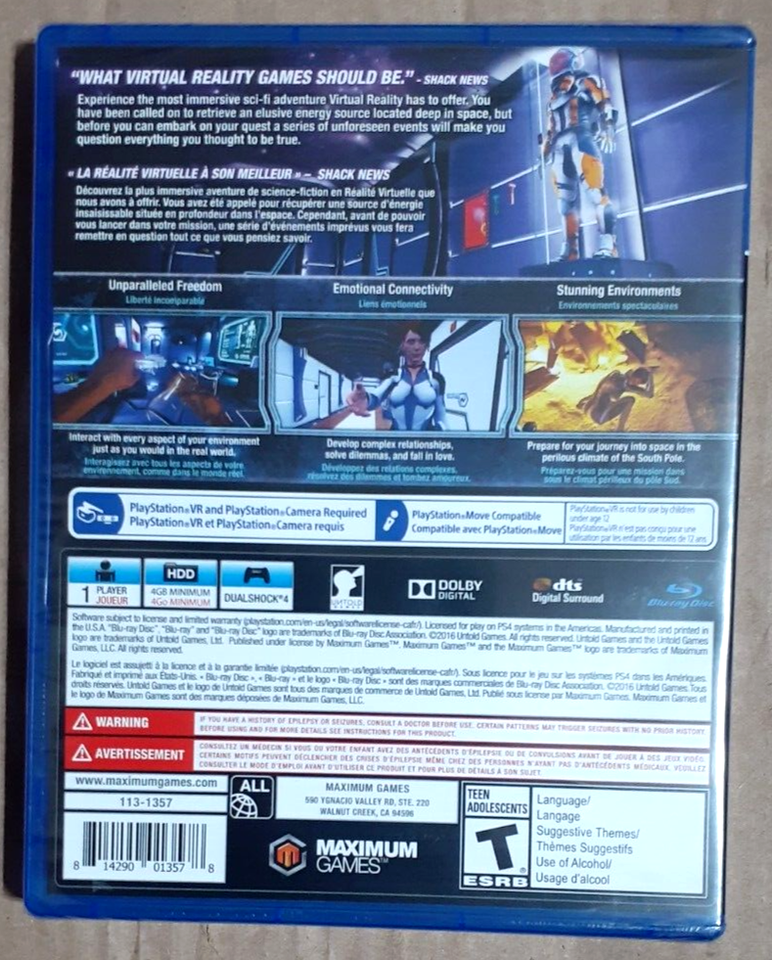 Loading Human Chapter 1 (Sony PlayStation 4, VR, 2016) Brand New ...
