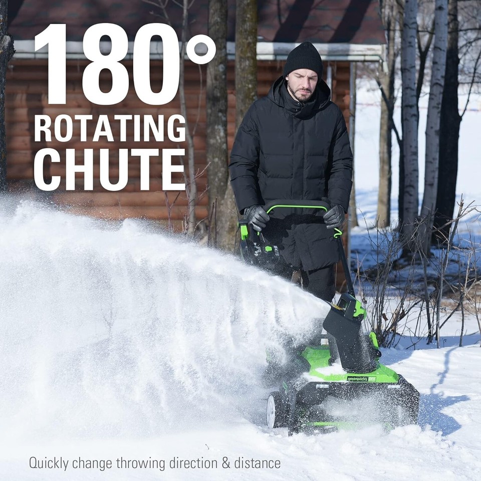 Greenworks Pro 80V 22 inch Snow Blower SNB404 with 4AH Battery and ...