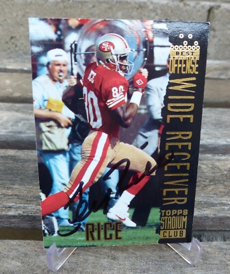 Jerry Rice Certified,and Numbered Autographed Card | eBay