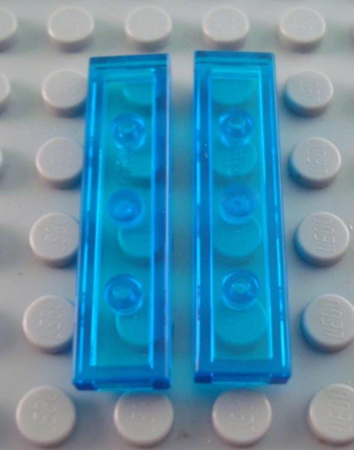 LEGO Lot of 2 Translucent Dark Blue 1x4 Tile Pieces | eBay