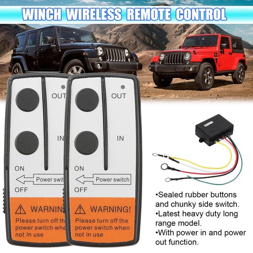 12V Wireless Remote Control Kit Truck SUV Car ATV Winch Dump Trailer ...