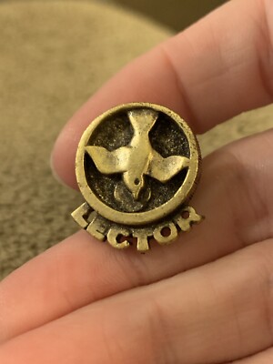 Vintage Lector Dove Gold Tone Enamel Lapel Pin (GW9) | eBay