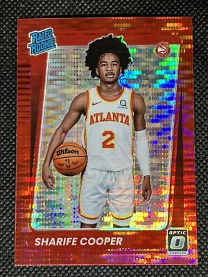 2021-22 Donruss Optic SHARIFE COOPER RC #158 RED PULSAR HOLO RATED ...