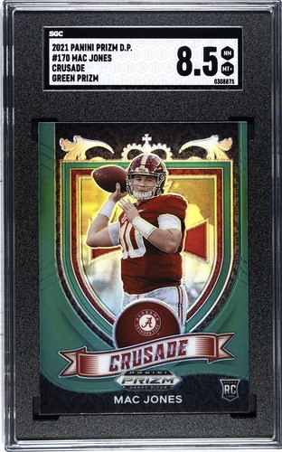 2021 Prizm Draft Picks Crusade #170 Mac Jones RC Green Prizm NE ...