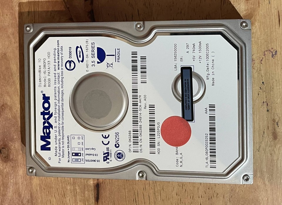 Maxtor Hard Drive 80 GB 6L080P0 IDE | eBay