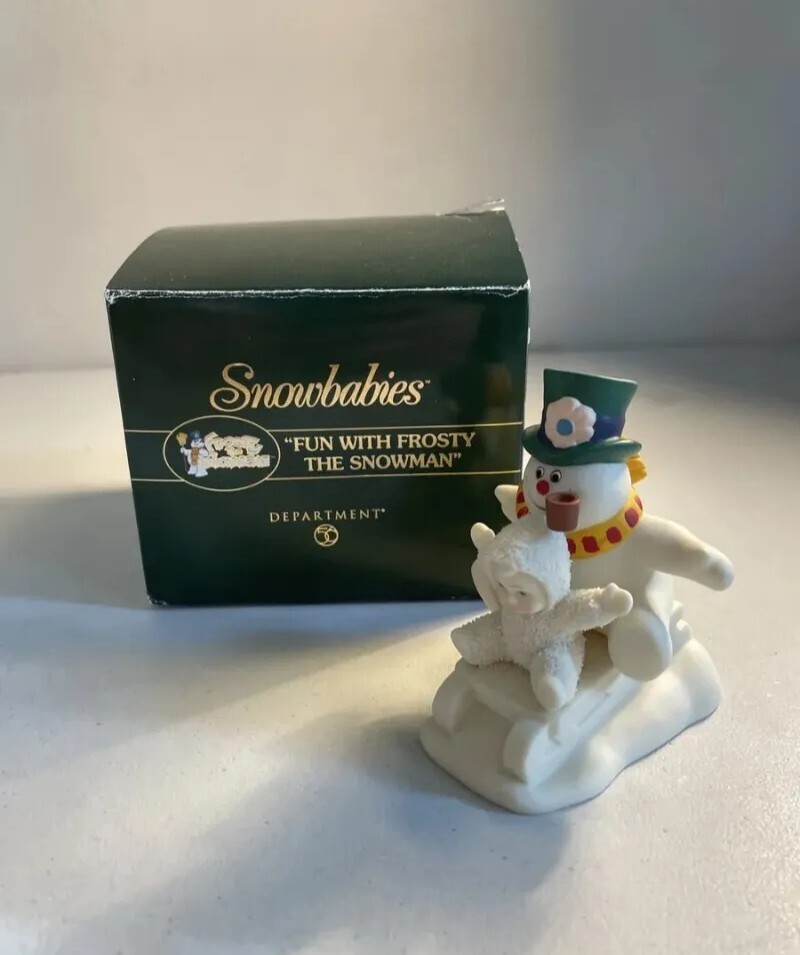 Fun With Frosty The Snowman Dept 56 Snowbabies 3 1/2" Figurine New In ...