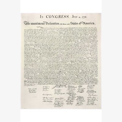 US Declaration of Independence; 1823 Facsimile by William Stone | eBay
