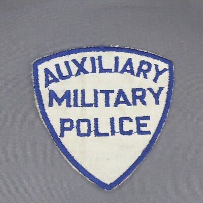 1940's Auxiliary Military Police 4" White Blue Cheesecloth Shoulder ...