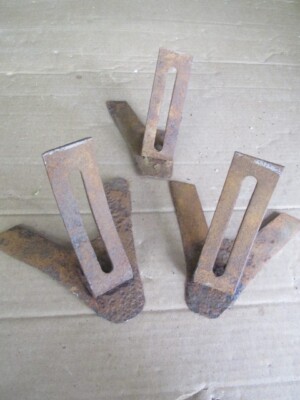 3 Vintage 7" Cultivator Teeth Sweep Plow Arrow Head Point Tiller Blades ...