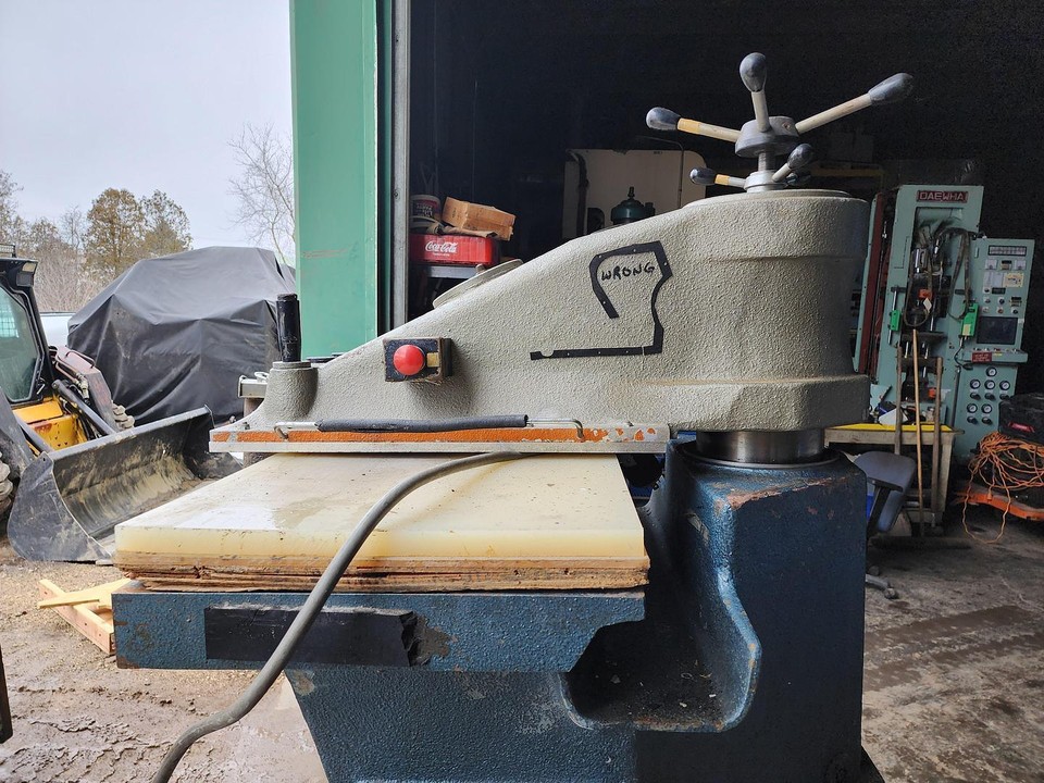 Hudson Machinery F-40 Hydraulic Clicker Die Cutting Press | eBay