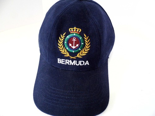 Bermuda Nautical Sailing Cap Yacht Navy Blue Embroidered Adjustable ...