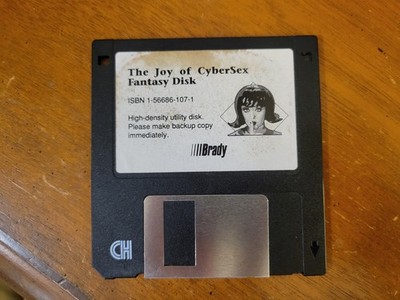 The Joy Of Cyber Sex (PC, 1991) Brady 3.5" Floppy Disk TESTED & WORKING ...