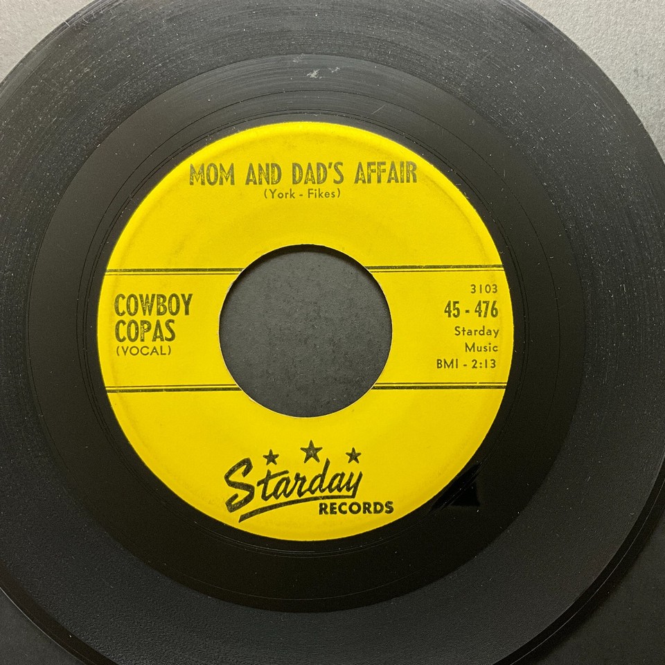 Cowboy Copas, Black Cloud Risin' / Mom And Dad's Affair, 7" 45rpm ...