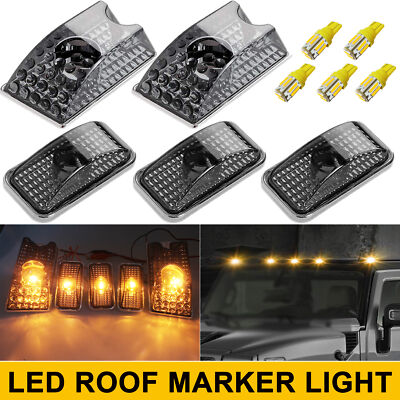 Smoke Lens Amber LED Cab Marker Roof Top Lights for Hummer H2 SUV SUT ...