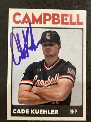 CADE KUEHLER - Campbell - AUTO Custom Card - 2023 MLB Draft Braves ...