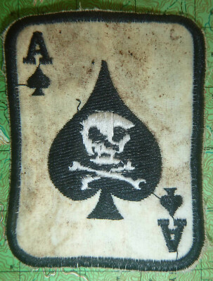 DEATH CARD - Patch - 101st Airborne - BLACK - ACE of SPADES - Vietnam ...