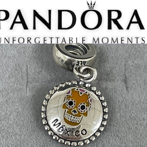 New! Authentic PANDORA Mexico Exclusive Skull Dangle Charm Silver S925 ...
