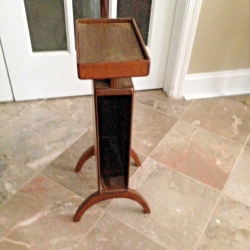 Antique Wood Wooden Telephone Stand Table with Space For Directory or ...