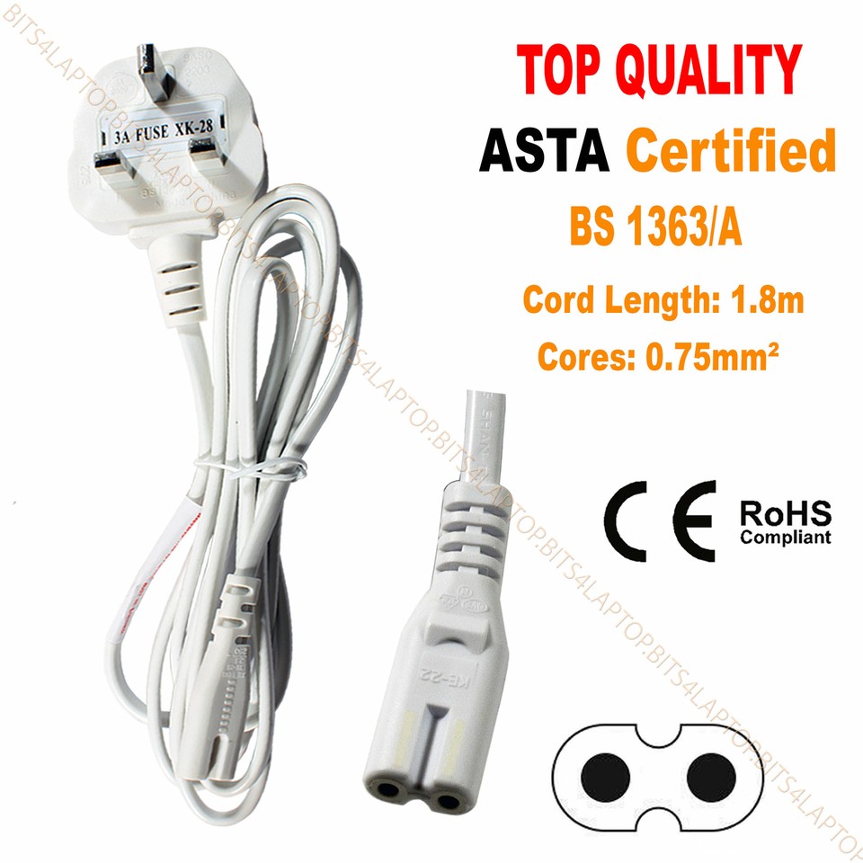 UK MAIN POWER AC CABLE FOR Bush 40 Inch Smart FHD HDR LED Freeview TV ...