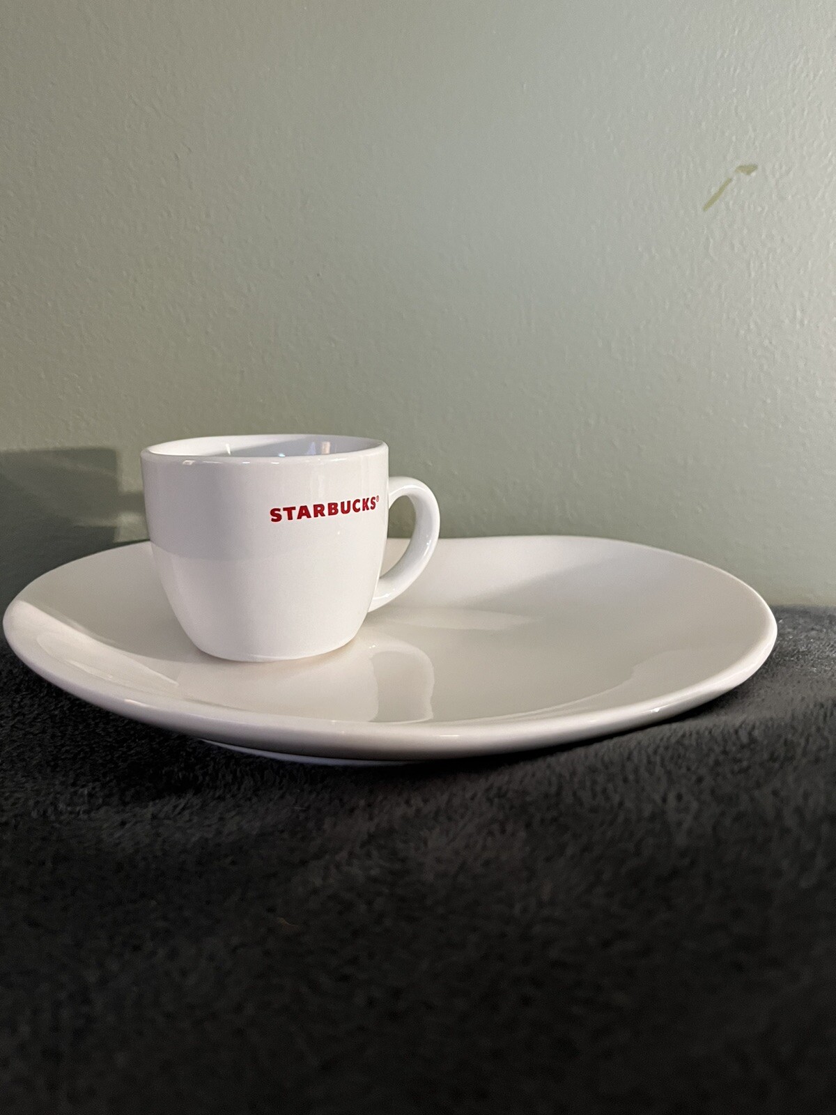 Starbucks At Home Collection White Espresso Mug & Oval Plate Set 2004 ...