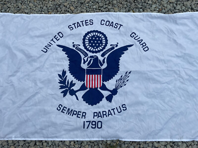 United States Coast Guard Semper Paratus 1790 Seal Flag Polyester White ...