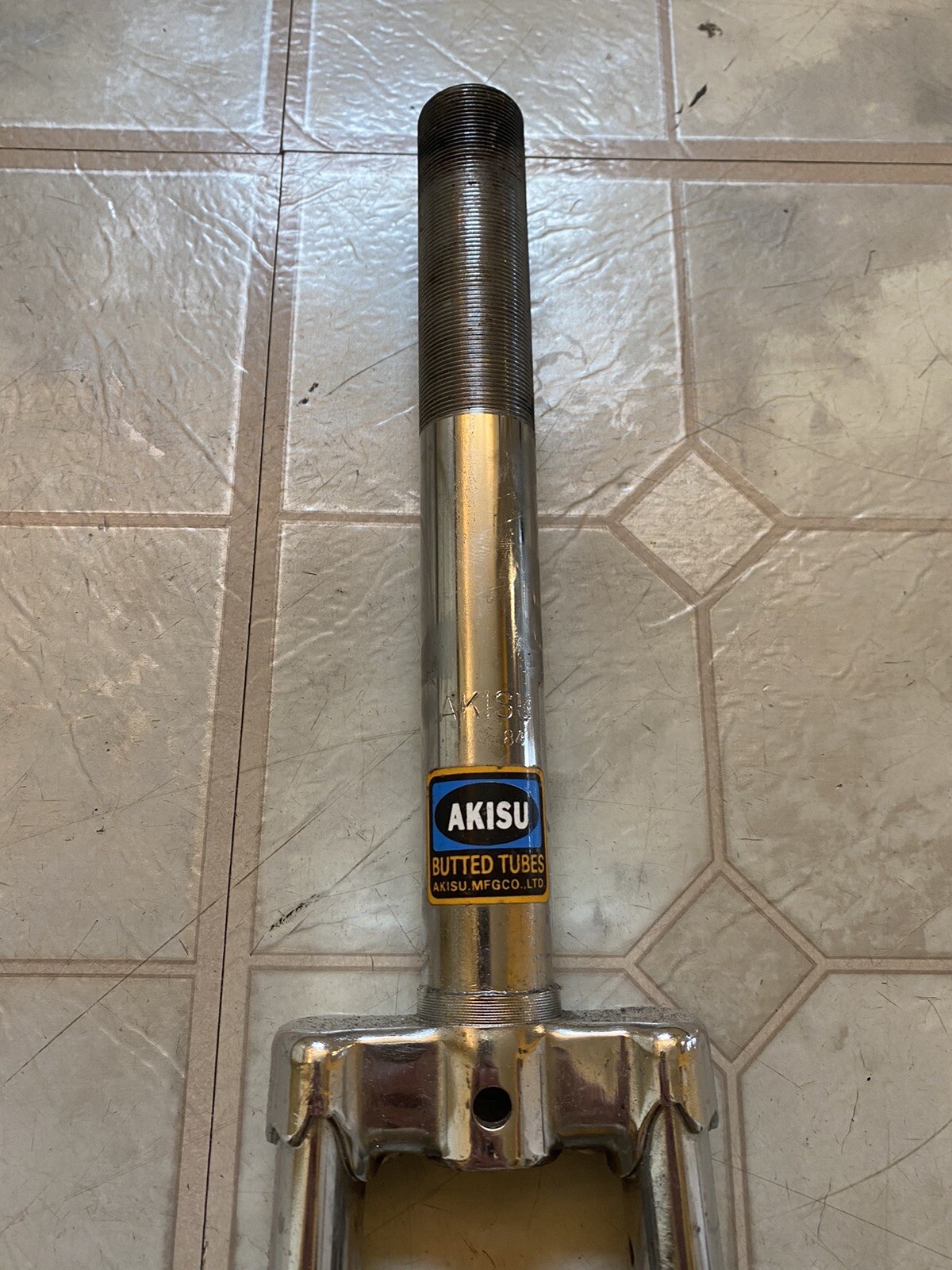 Akisu Road Bike Fork Chrome Butted Tubes Dated 84 | eBay