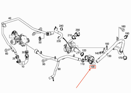 MERCEDES-BENZ CLA COUPE C117 COOLANT SHUTT OFF VALVE A2702001600 NO ...
