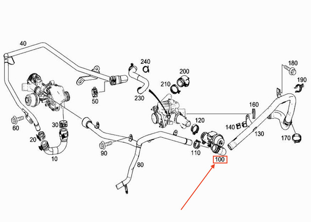 MERCEDES-BENZ CLA COUPE C117 COOLANT SHUTT OFF VALVE A2702001600 ...