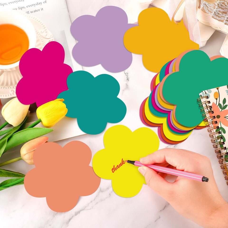 108 PCS Colorful 5.5 Inch Flower Cutouts Spring Summer Bulletin Board ...