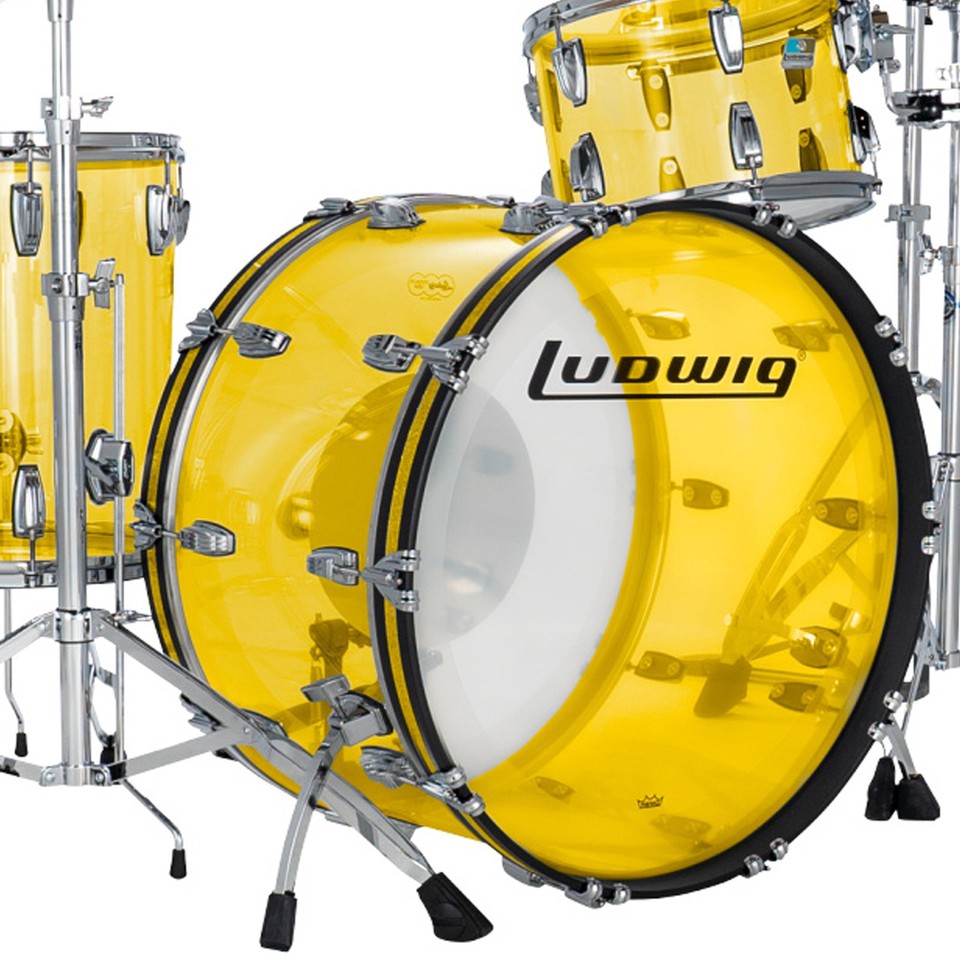 Ludwig Vistalite Pro Beat 3-piece Acoustic Drum Set Shell Pack Yellow ...