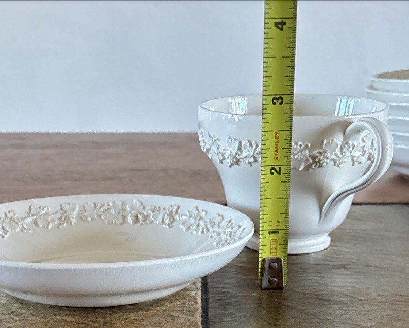Wedgwood Queensware Embossed Cream on Cream 34 Pc Mixed Serving Dinner ...