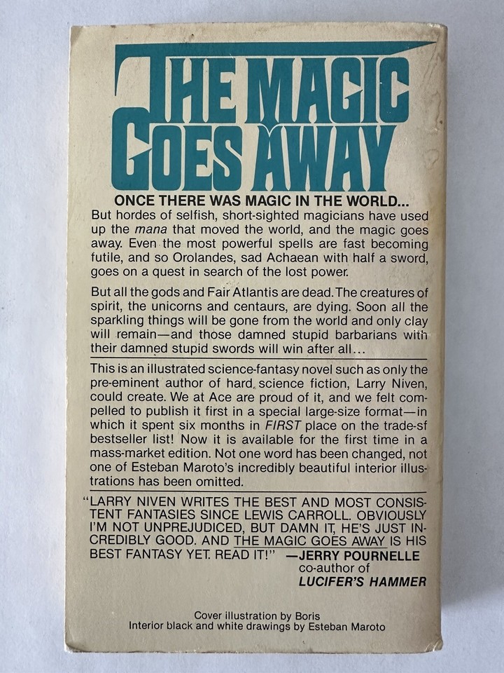 The Magic Goes Away - By Larry Niven - Ace SF - 1983 - Boris Cover | eBay