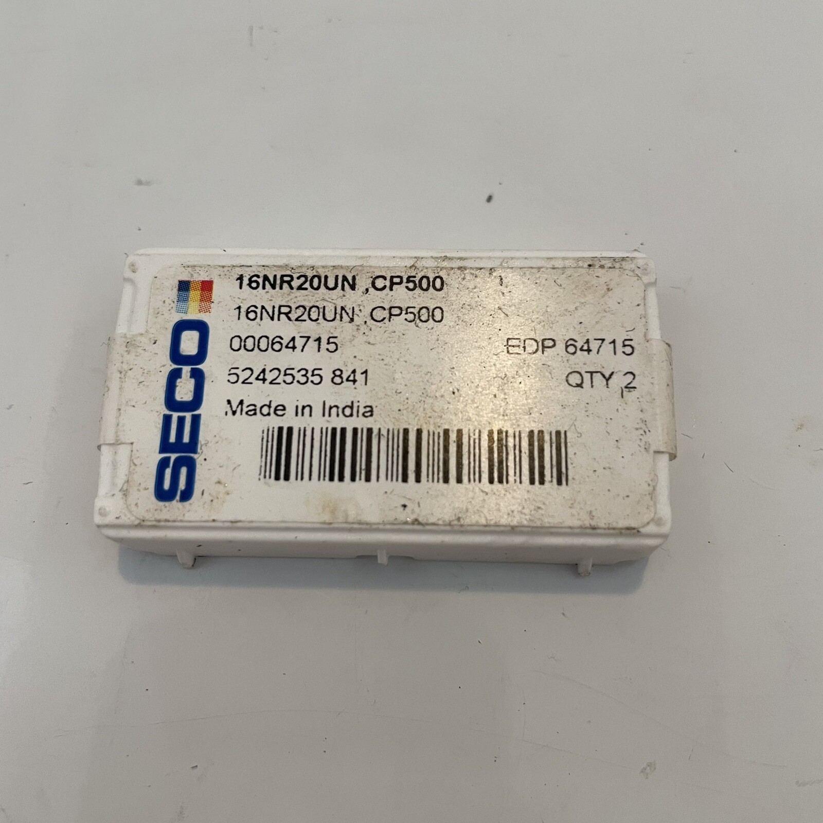 16ER 20UN CP500 Carbide Thread Inserts - Pack of 2 - New Seco | eBay