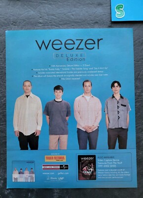 Weezer "Blue" Deluxe Edition Album Promo Print Advertisement Vintage ...