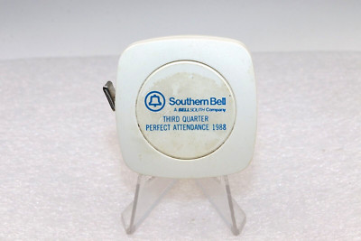1988 Southern Bell Perfect Attendance Award Button Release Pocket Tape ...