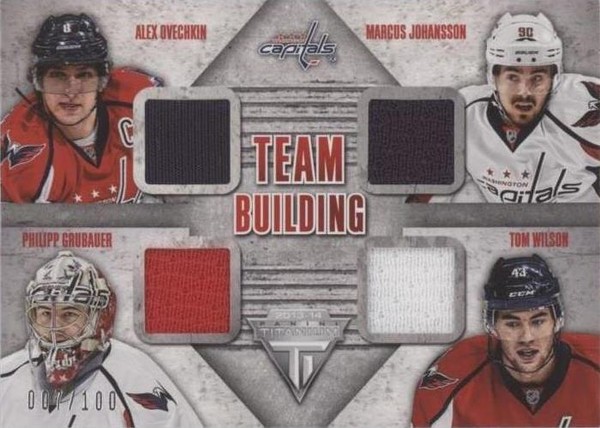 2013-14 Panini Titanium - Team Building Quad Materials #TB-WAS Alex ...