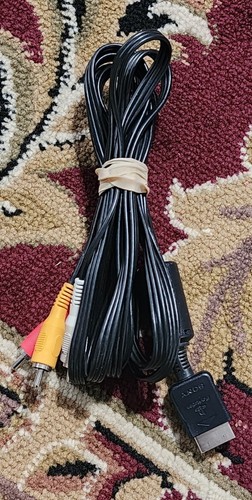 Authentic OEM Official Sony Playstation AV Cable Composite Cable PS1 ...