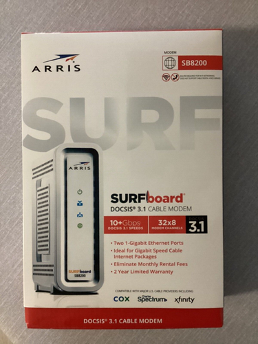 Arris SB8200 surfboard DOCSIS 3.1 cable modem 10+ Gbps | eBay