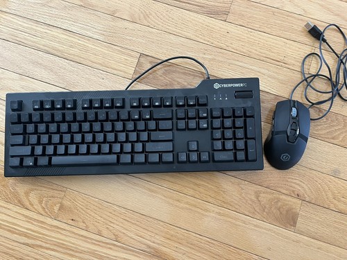 Cyberpower PC Play Ready LED Wired Gaming Keyboard & Mouse Bundle WITH ...