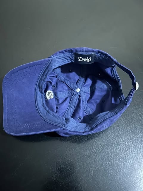 Drake’s Navy Blue Baseball Cap – Embroidered Logo – One Size ...