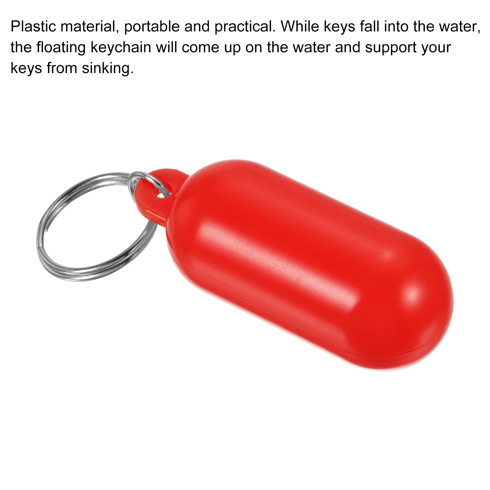 Floating Keychain, 2pcs Marine Sailing Key Chain Buoyant Keyring, Red ...