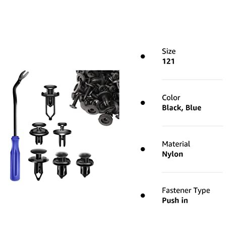 AXELECT 120 PCS Car Clips with Fastener Removal Tool, Car Push Pins ...