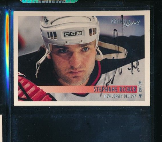 1995 Premier #105 Stephane Richer New Jersey Devils Signed Autograph ...