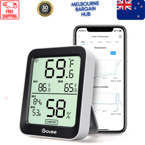 Govee LCD Thermometer Hygromer Indoor Temperature Humidity Sensor ...