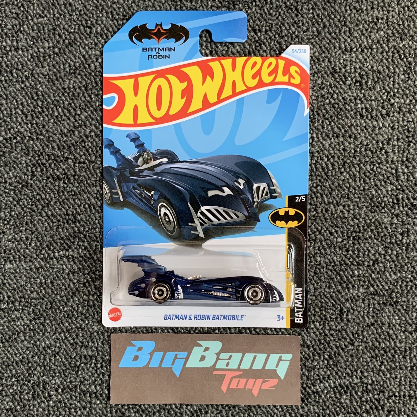 Hot Wheels Batman & Robin Batmobile Navy #54 Mainline 2024 Case M/N In ...