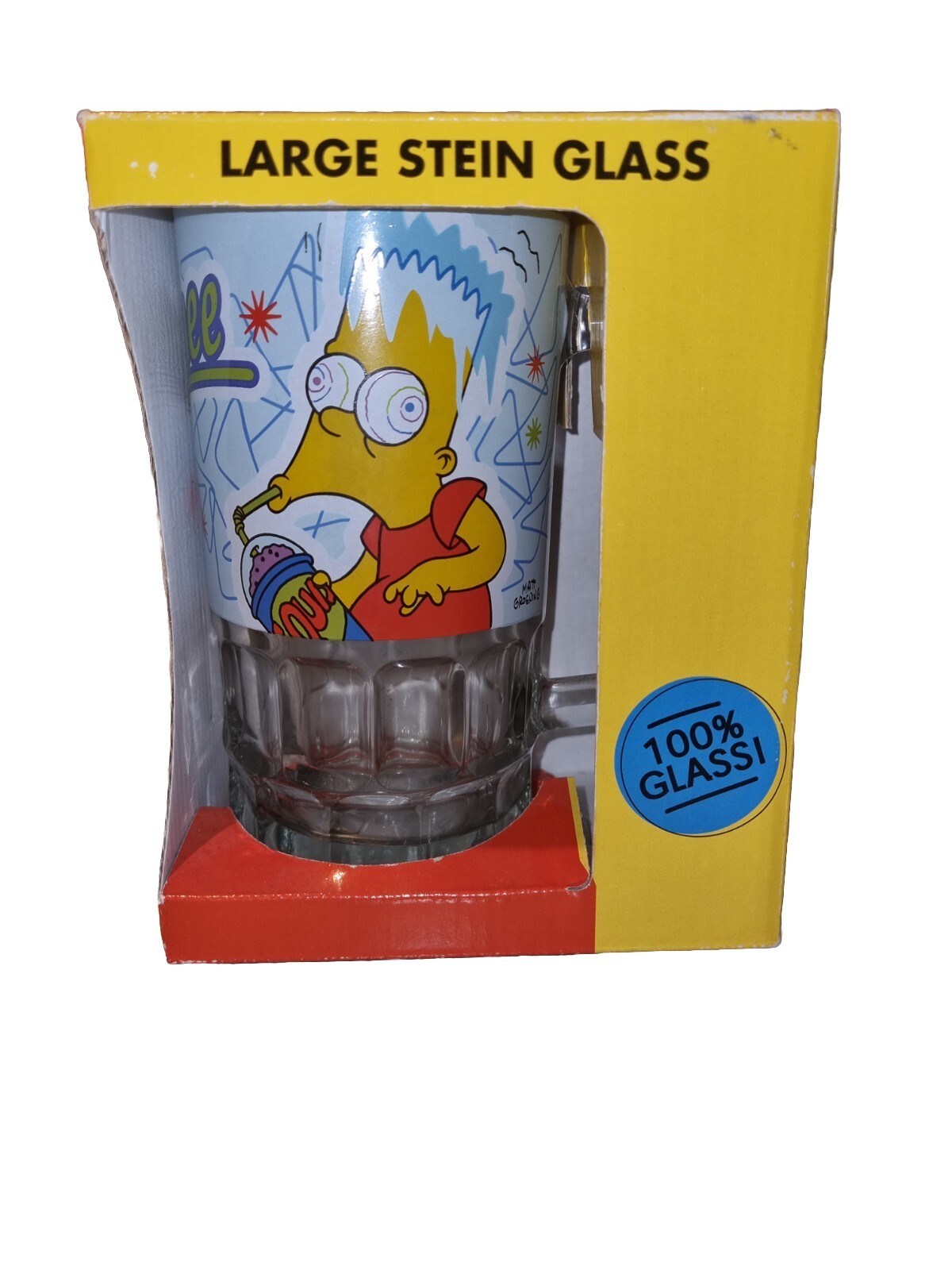 VINTAGE 2001 BART SIMPSON LARGE STEIN GLASS COLLECTABLE NIB | eBay