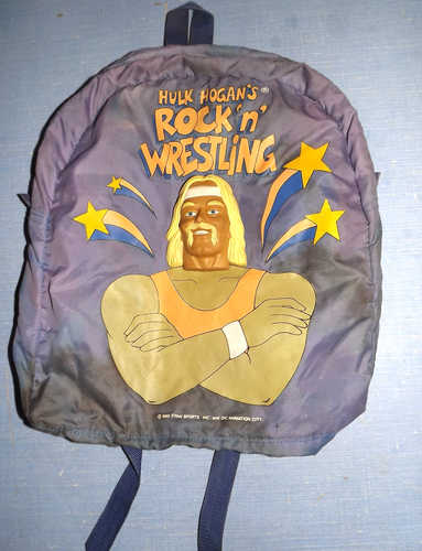 Vintage Hulk Hogan 3D Face Nylon Backpack 1985 Titan Sports inc./ DIC ...