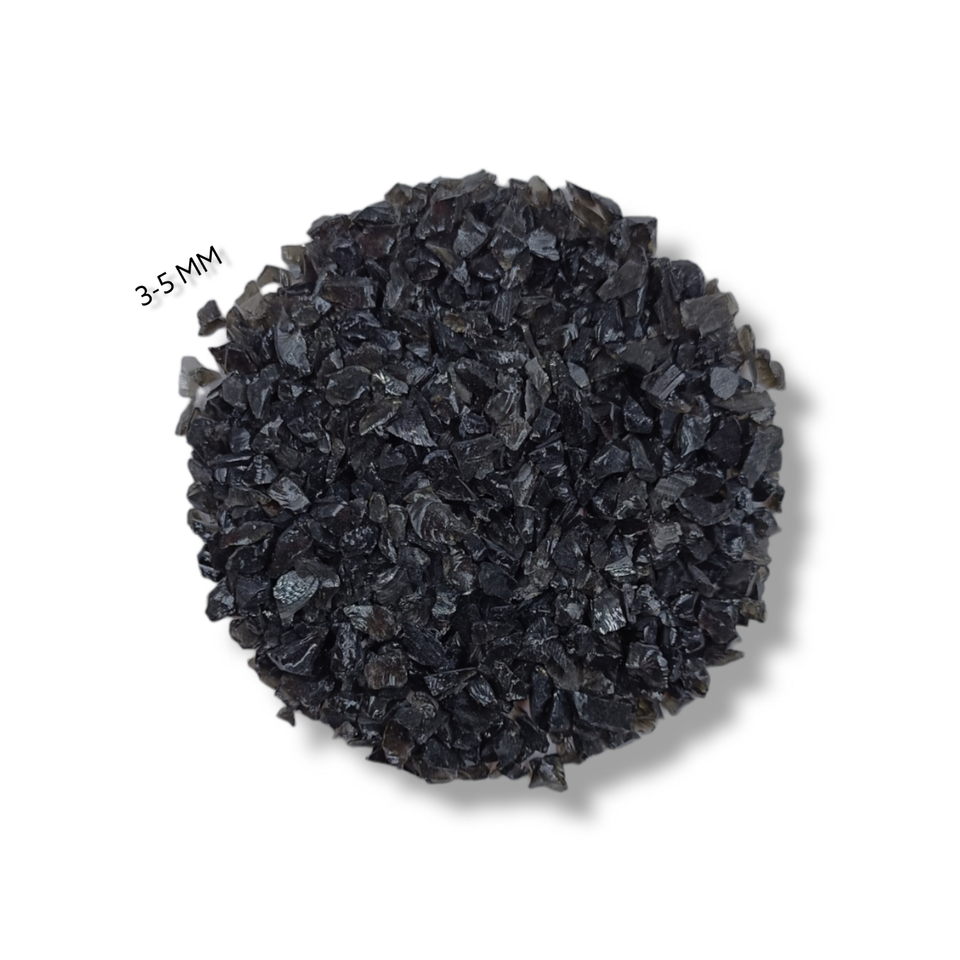 Black Obsidian Gemstone Coarse All Size Stone Healing Powder Woodwork ...