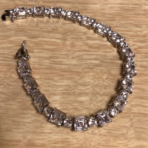 925 Sterling Silver FAS THAI Crystal Tennis Bracelet | eBay